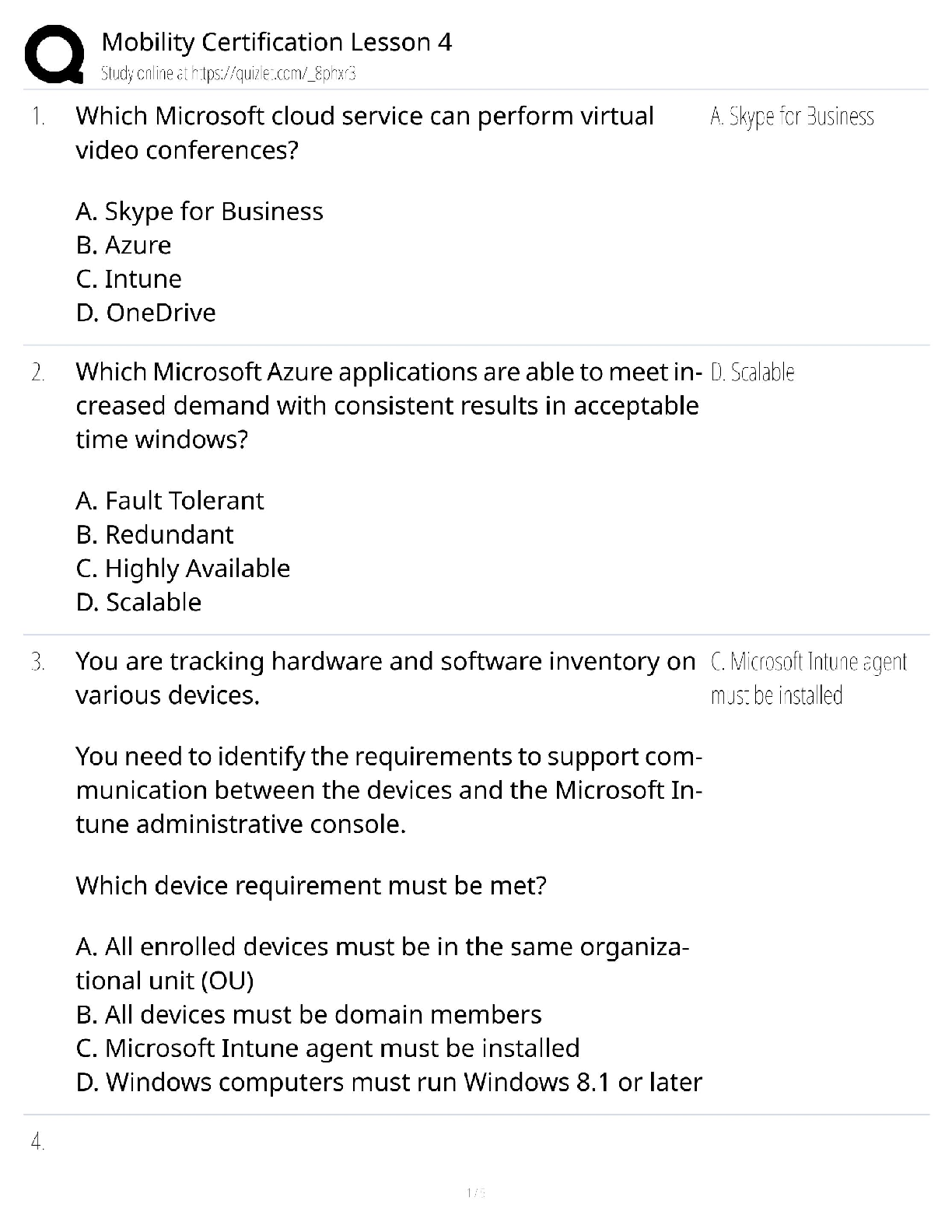 MTA Exam 98-368: Mobility and Devices Fundamentals - Verified Test Bank ...