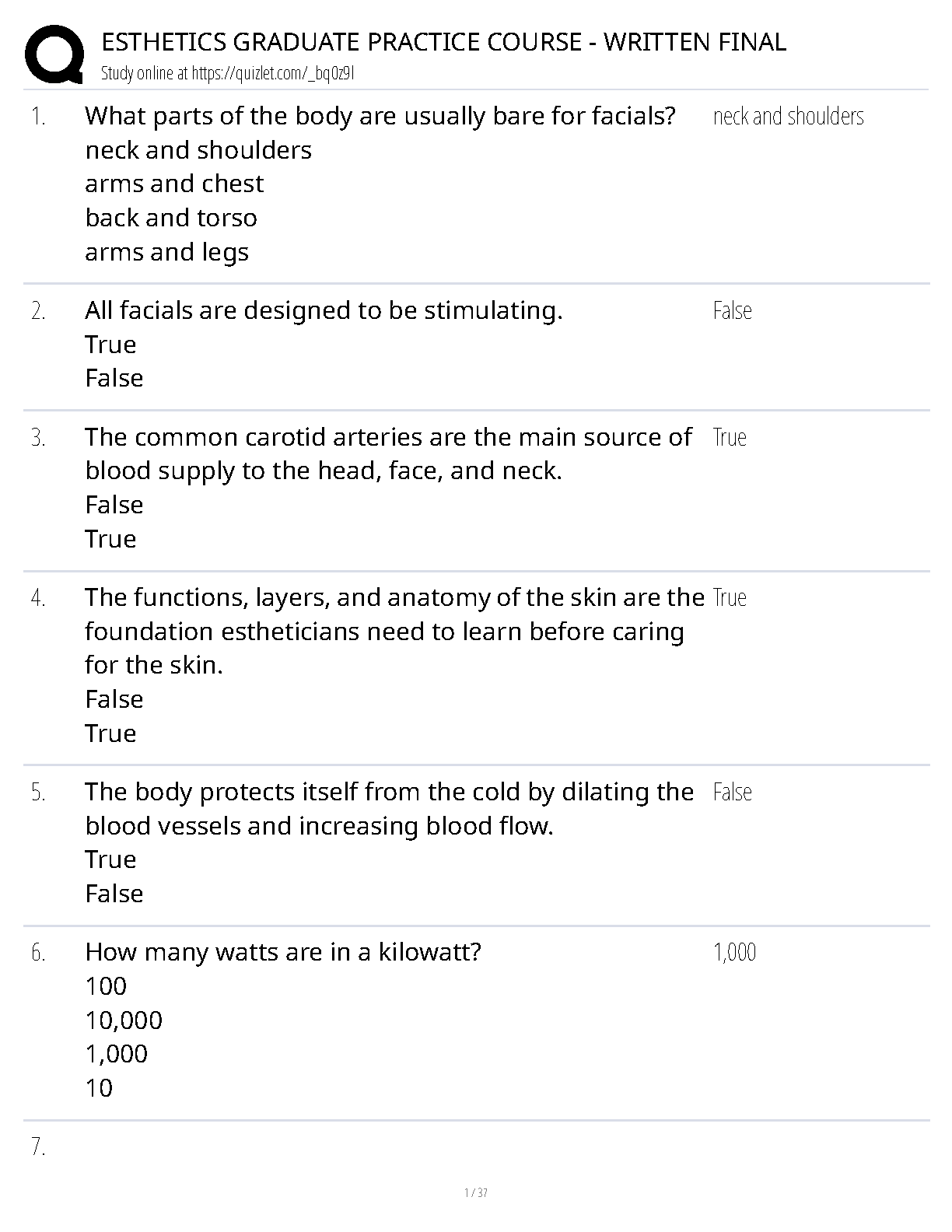 Esthetics Written Final Exam 2025/2026: Complete Test Bank with ...