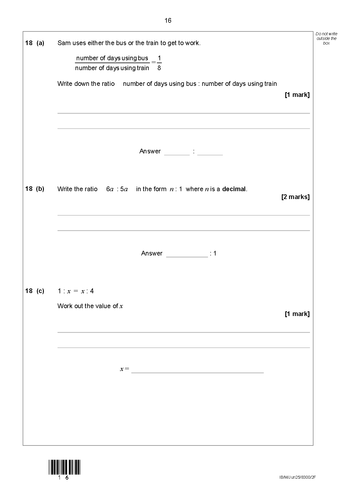BUNDLE 2025 AQA GCSE MATHEMATICS Paper 2 and Mark Scheme (8300/2F ...
