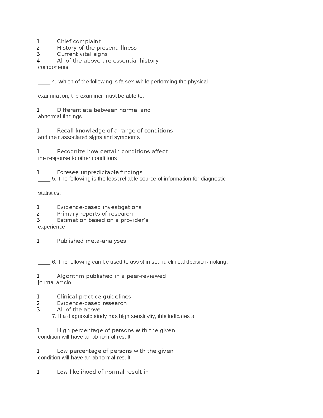 Test Bank for Advanced Assessment: Interpreting Findings and ...