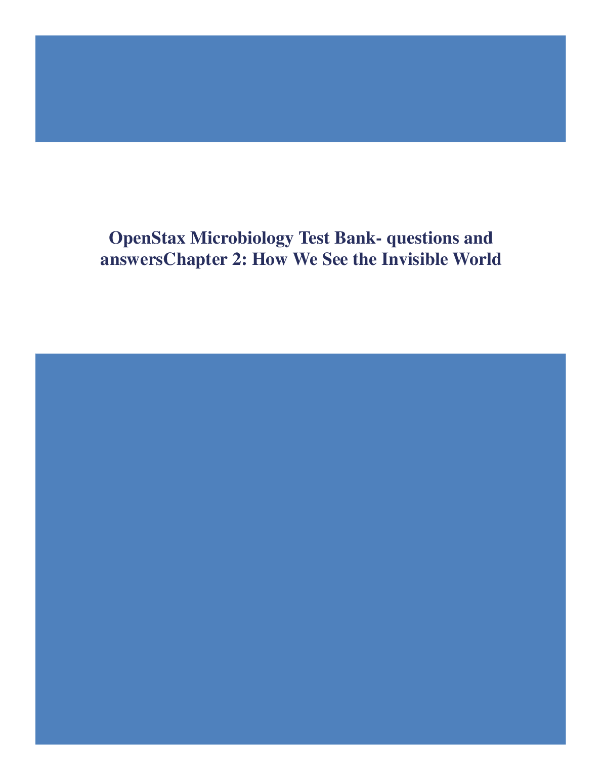 OpenStax Microbiology Test Bank: Questions and Answers for Chapter 2 ...