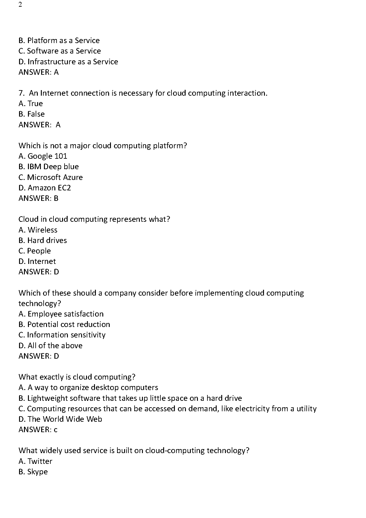 Cloud Computing Test Bank 2025/2026: Verified Exam Questions & Answers ...